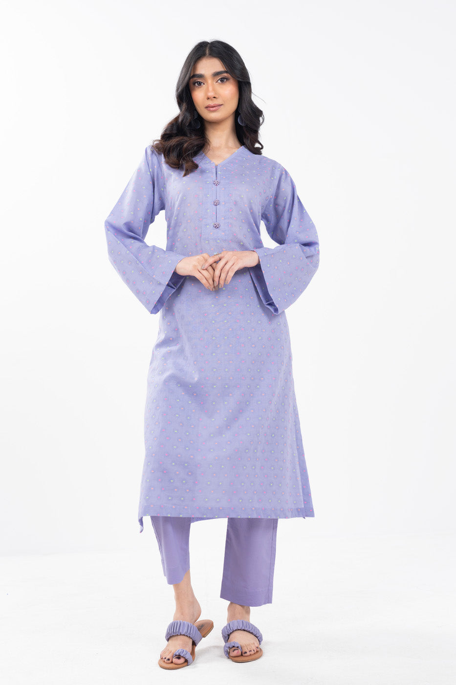 Stitched - 2 Pc Printed Jacquard Outfit – Alkaram International store